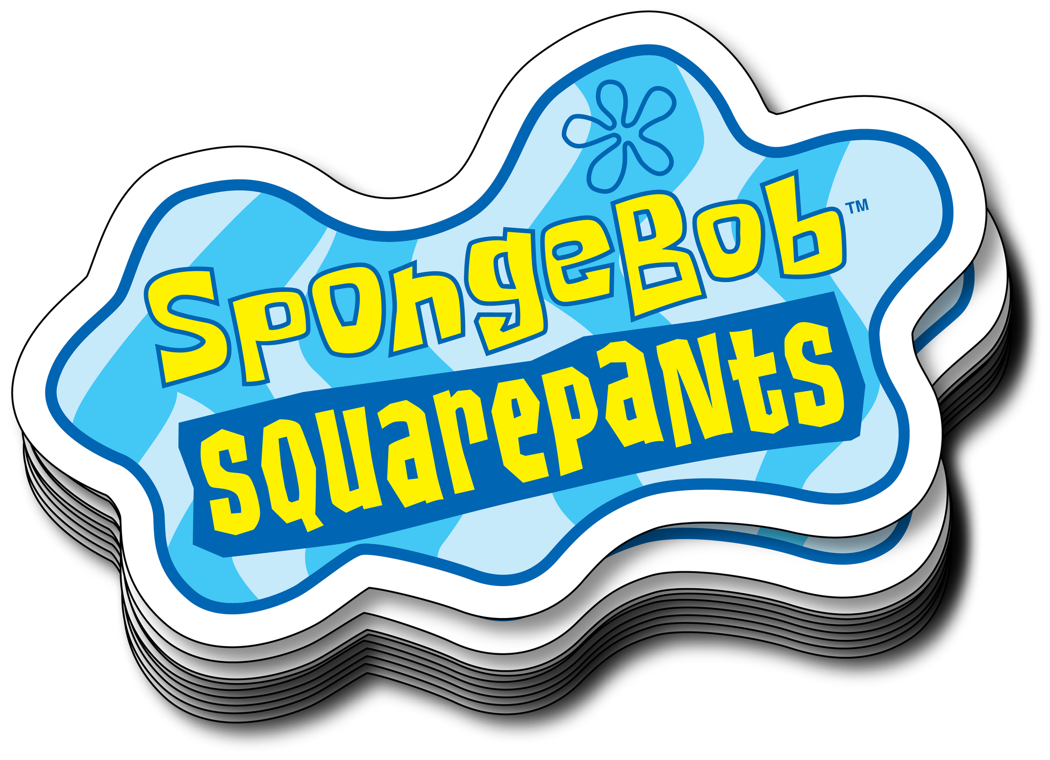 Spongebob Squarepants Logo Vinyl Sticker – Five Monkey Print Shop